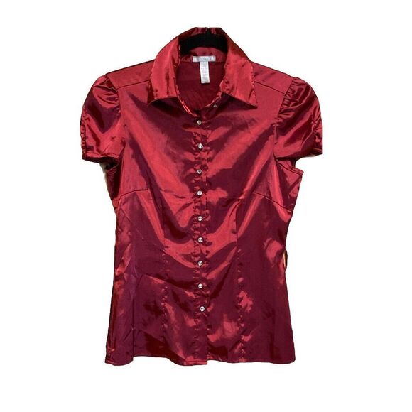 Vixen | Tops | Vixen Woman Bottom Dawn Bright Red Shirt Short Sleeve ...